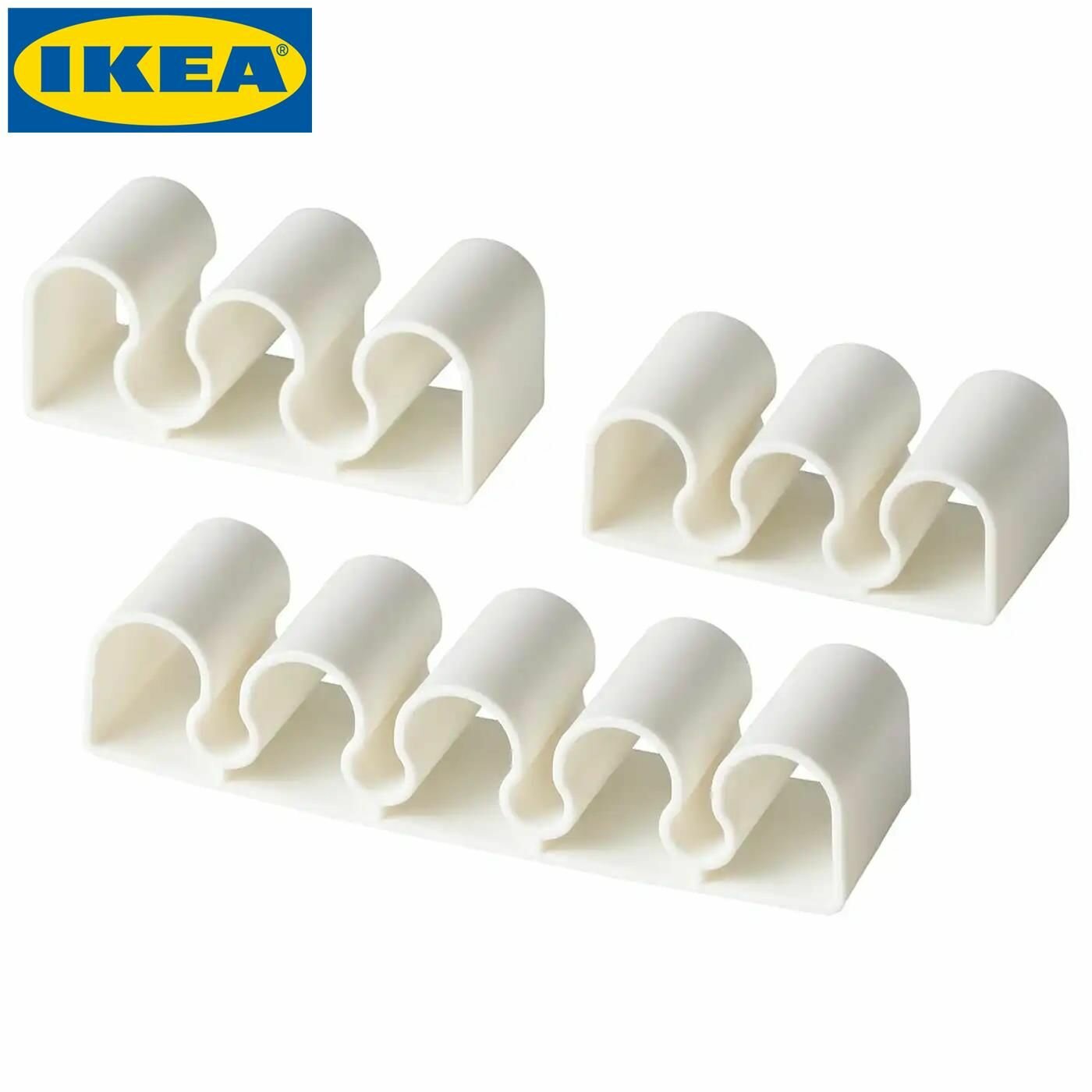 IKEA, KALKSTUFF держатель для проводов, 3 шт, темно-серый