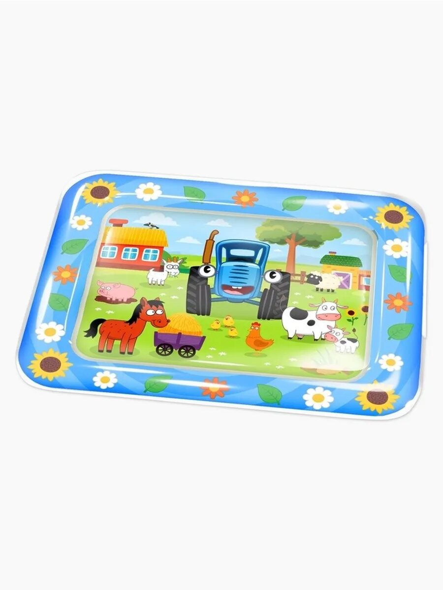 Яркий синий трактор из EVA для игр и развития