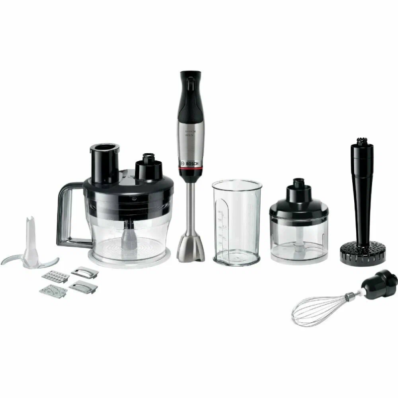Блендер Bosch MSM6M673, погружной, с насадками, 1000Вт, пластик, черный