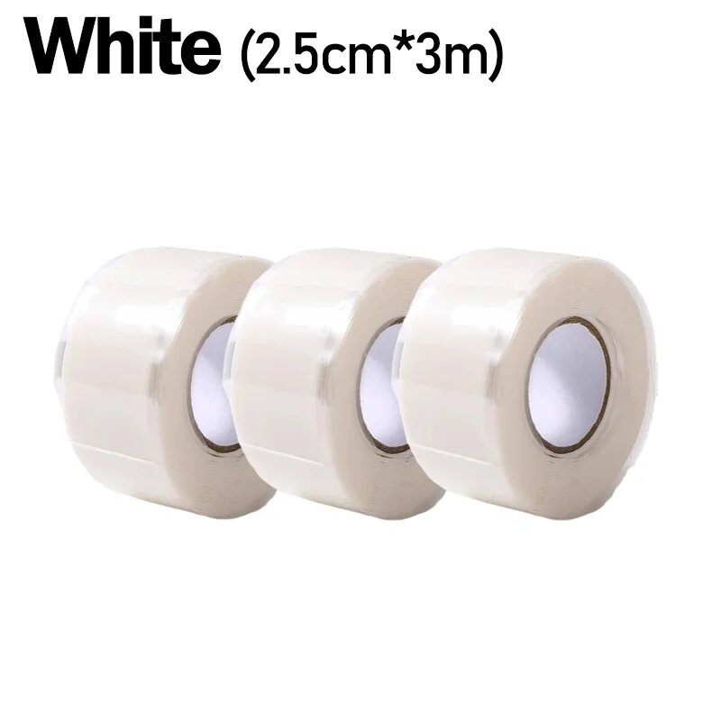 Самовулканизирующаяся силиконовая лента черная 10см White 3 meter, 3 Roll