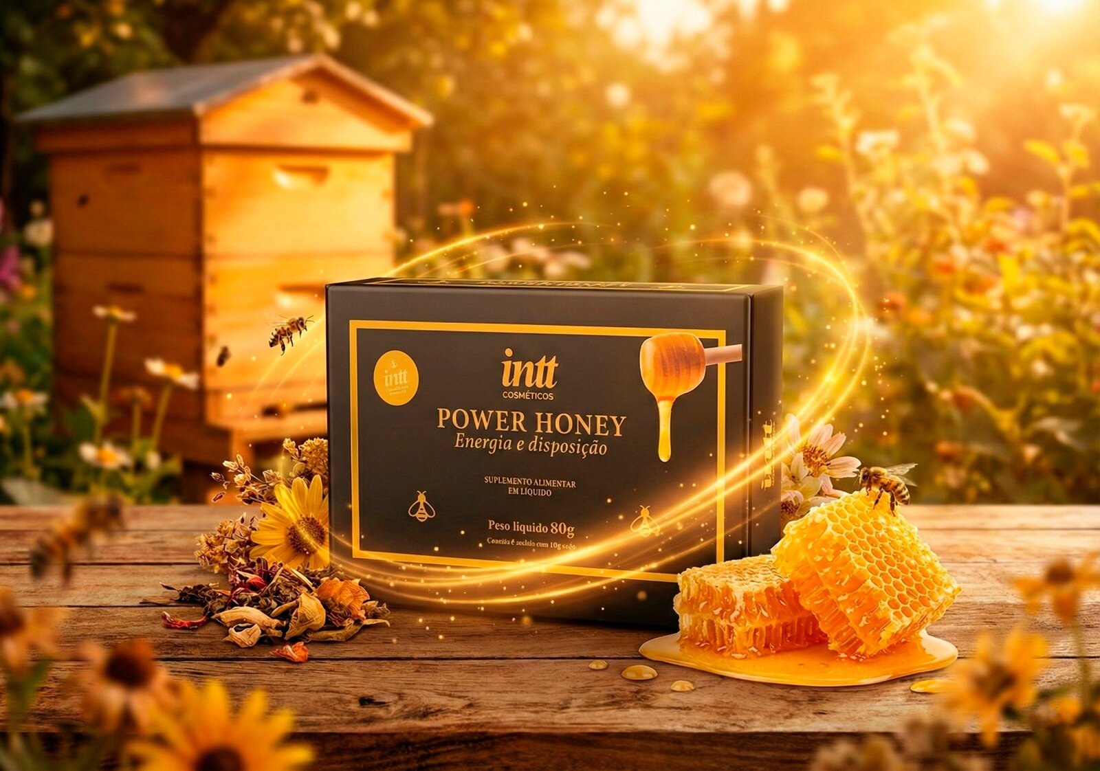 БАД INTT "POWER HONEY", форма выпуска - саше, для энергии и концентрации, вкус меда, 8 шт