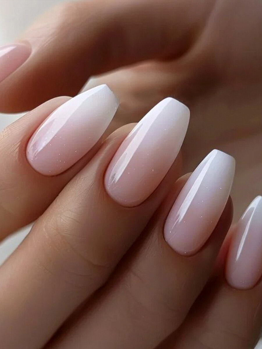 Накладные ногти y2k молочные нюд в школу квадрат длинные для девочек