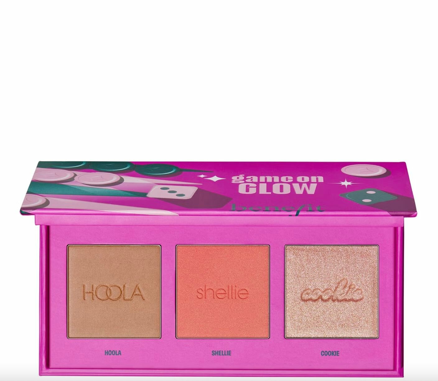 Benefit палетка для макияжа бронзер , хайлайтер , румяна Game On Glow Blush, Bronzer and Highlighter Limited Edition Cheek Palette