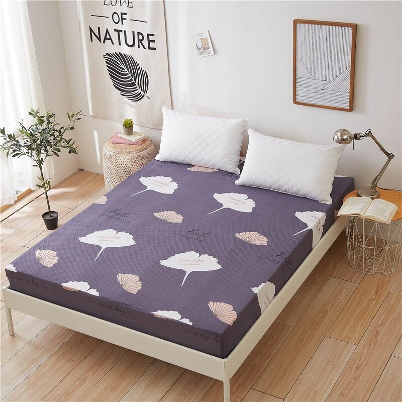 Подушка чехол королевский одинарный двуспальный с принтом на резинке без листьев 180x200 см