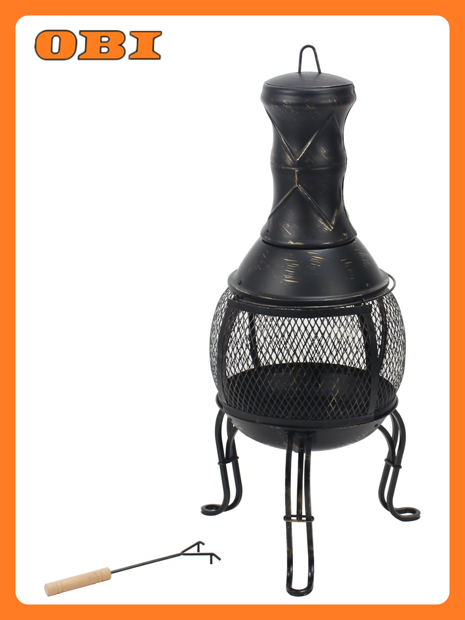 Очаг костровой Fireforge, сталь, круглая форма, 39,5х96х45 см