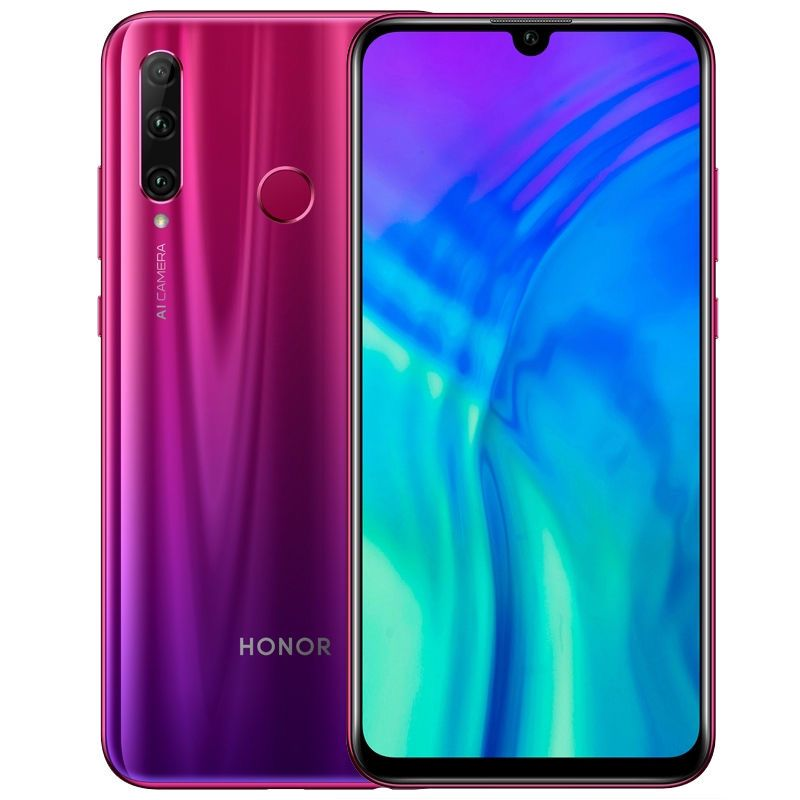 Смартфон Honor 20I(Global), 4G, 4/128GB, Google Play, Dual Nano Sim, Не поддерживает OTA, Gradient Red(красный)