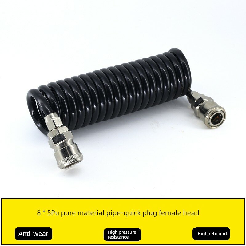 Телескопический шланг-удлинитель SP20 с двойным быстроразъемным соединением (пружины), для компрессора, с ПУ-изоляцией