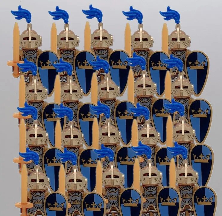 Конструктор Hao Gao Le Средневековые рыцари 21 шт. Темно-синий, AX9802A 21PCS