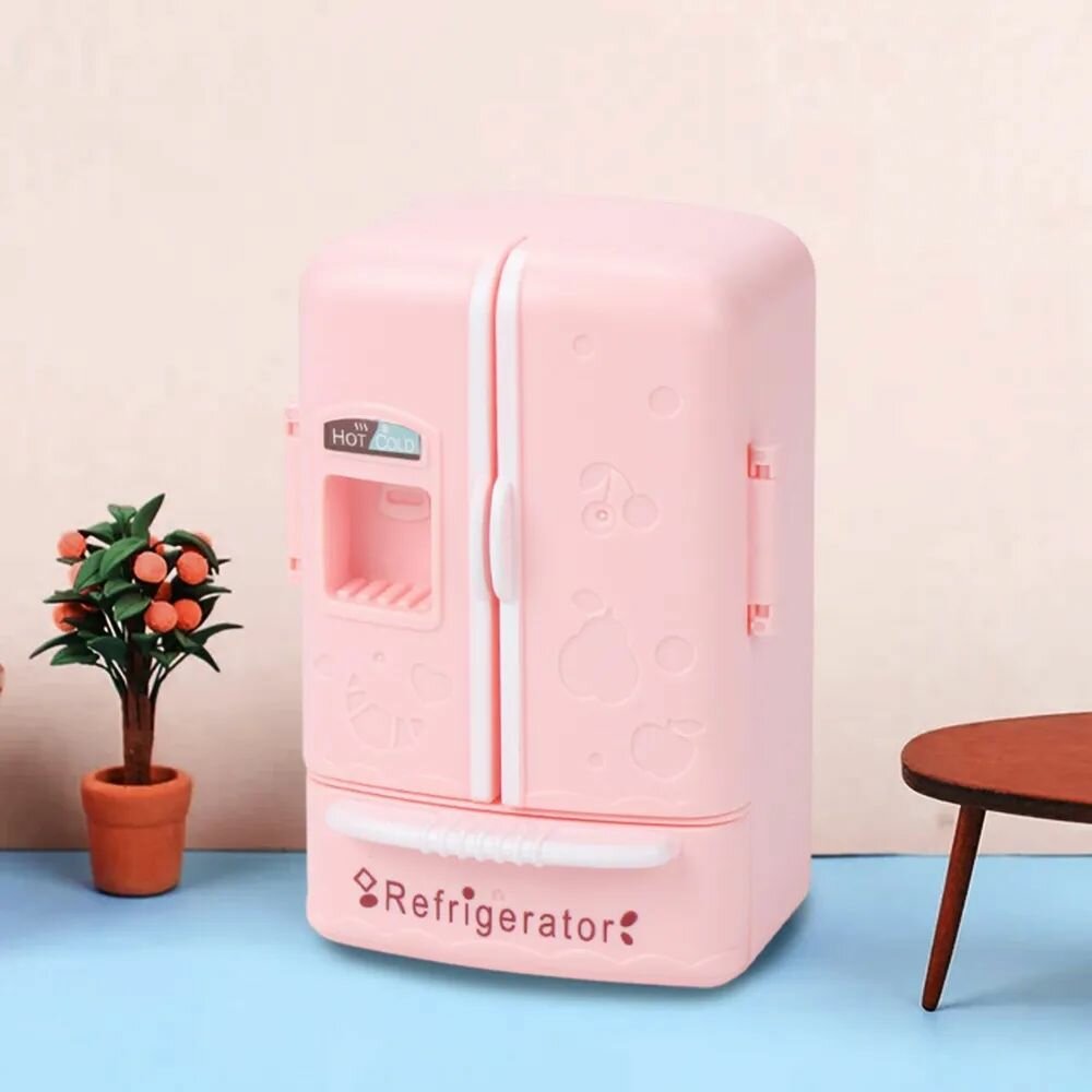 Миниатюрная игрушка-имитация еды, холодильник, декорация для кухни