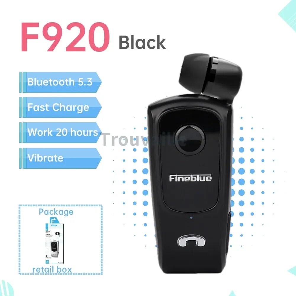 Беспроводные Bluetooth-наушники F920, наушники Lotus с клипсой, гарнитура, выдвижные наушники F520 F580 K55 K65