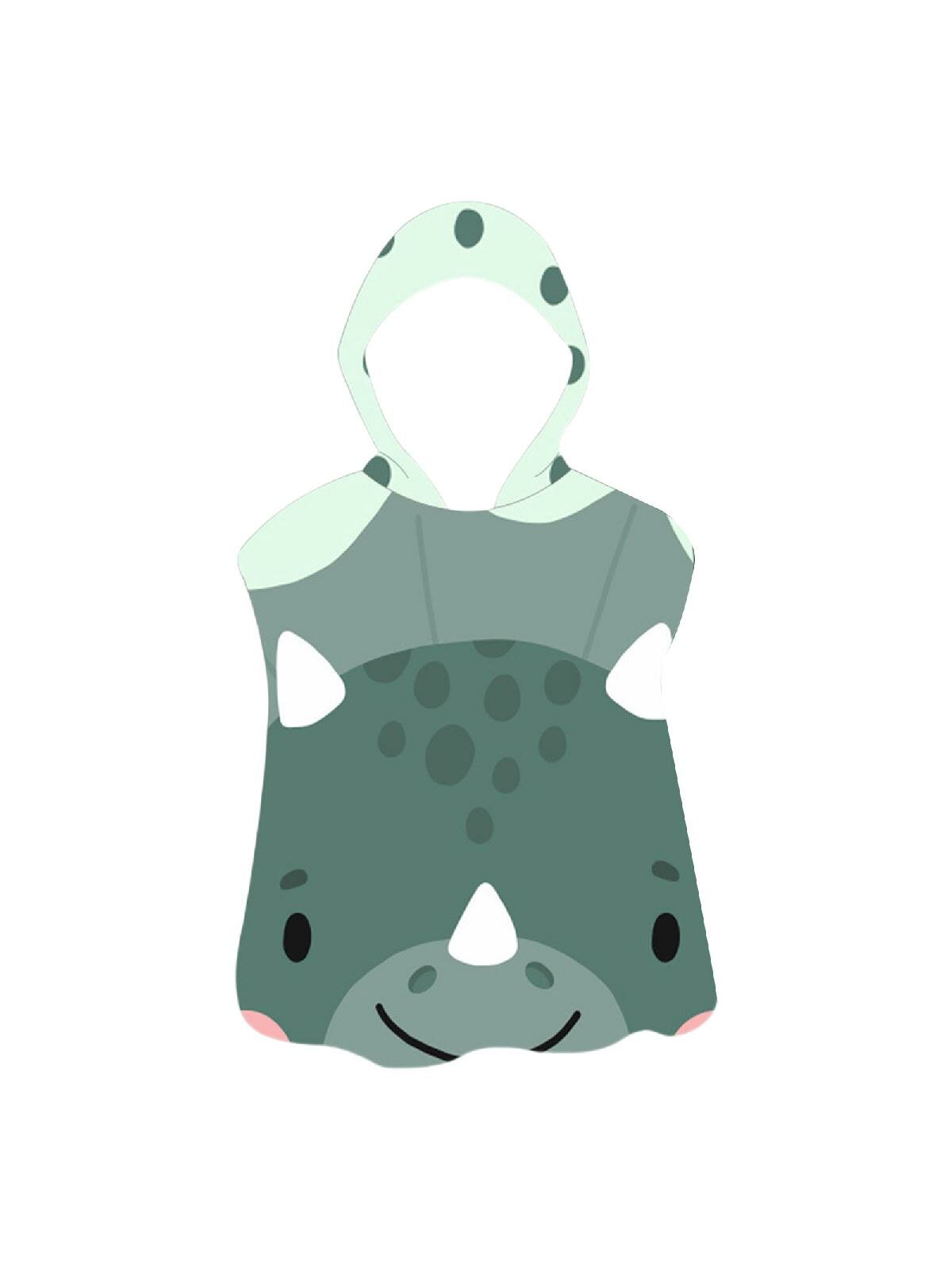 Детское Полотенце-Пончо с Капюшоном для Детей из Мягкой Мультяшной Ткани с Ярким Рисунком