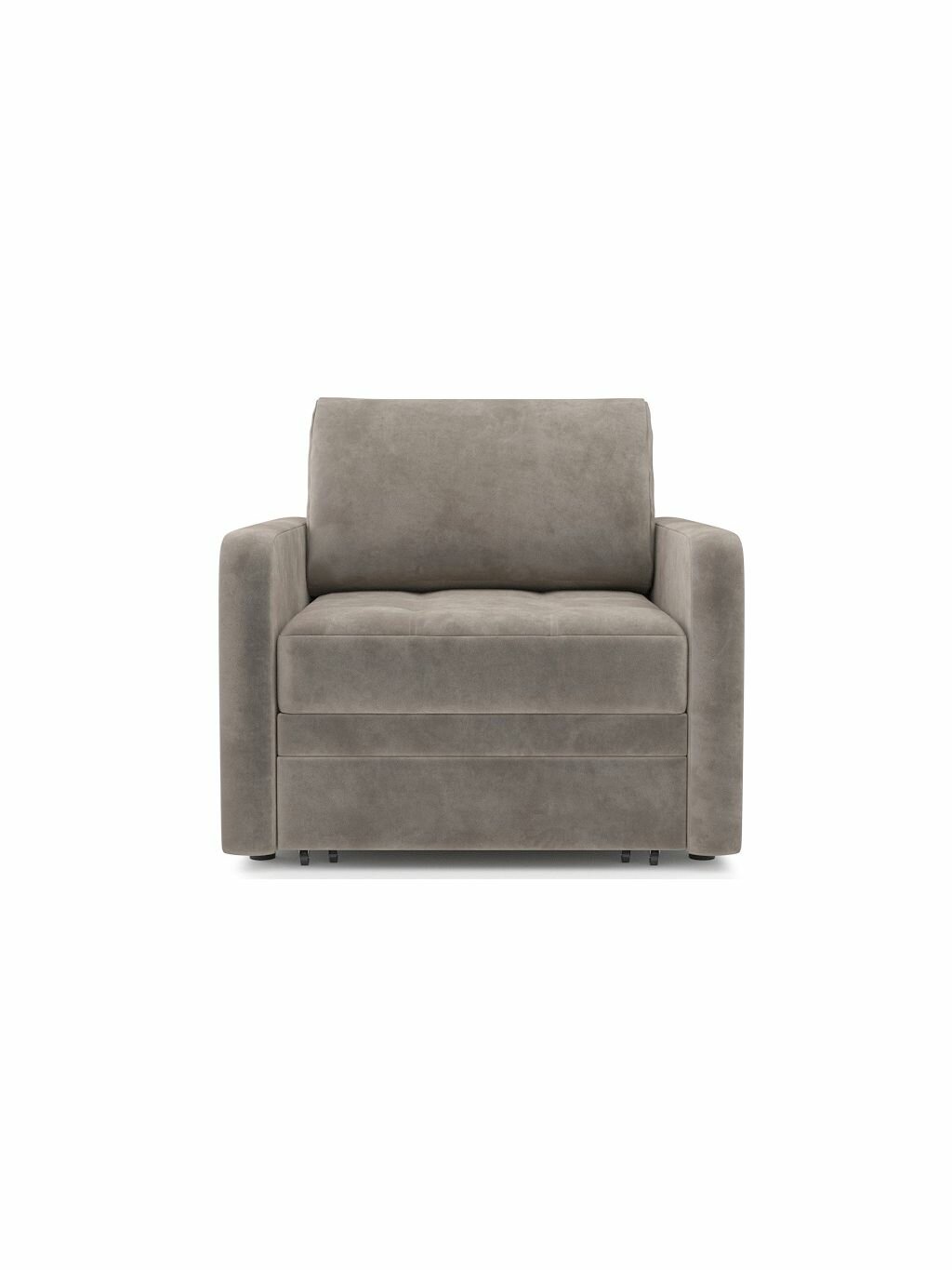 Кресло-кровать раскладное PUSHE Бруно, велюр, коричневый Nebby 014