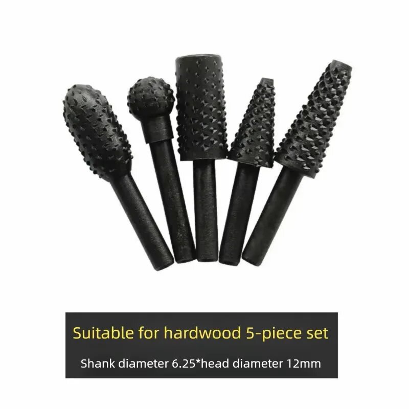1/4 "хвостовик 5/10 шт. набор вращающихся напильников с волчьими зубами шлифовальные головки для резьбы по дереву и металлу DIY сверло аксессуары для инструментов
