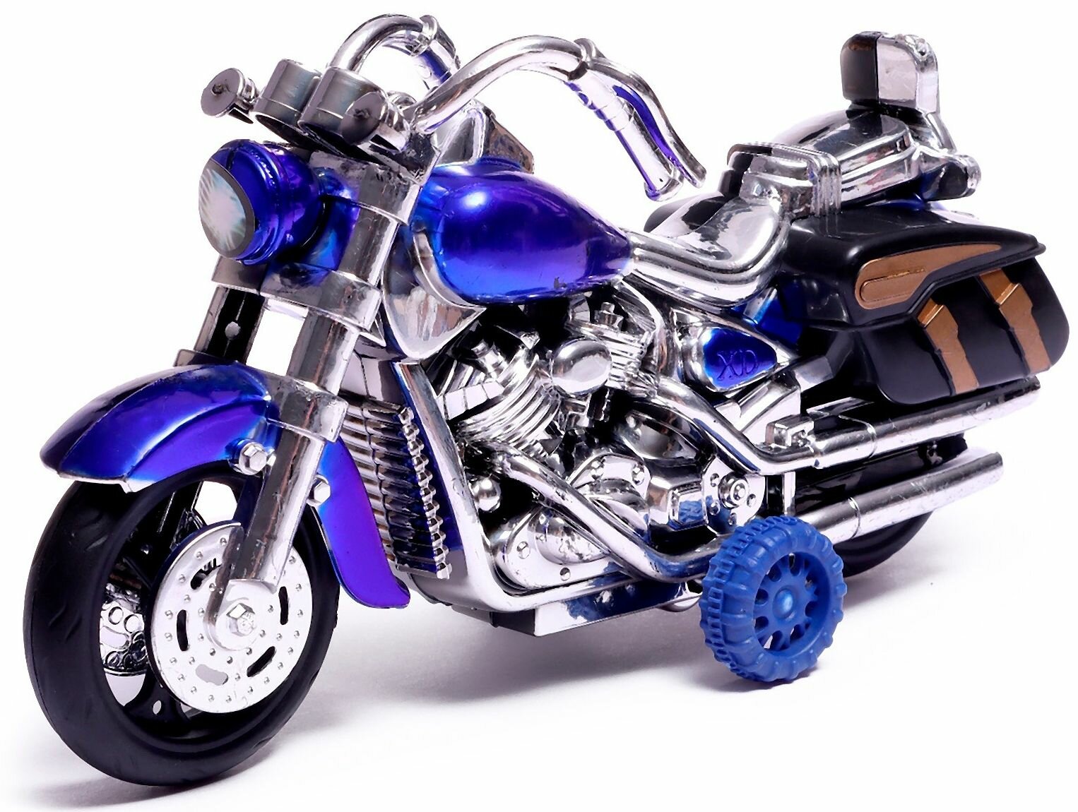 Мотоцикл "Харлей", детская пластиковая модель мотоцикла, игрушка с инерционным механизмом, микс
