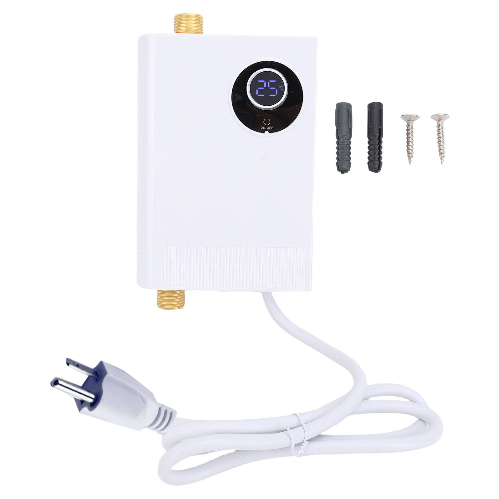 Миниатюрный проточный водонагреватель с регулируемой частотой и постоянной температурой для кухни, квартиры, ванной комнаты, автодома, белый, вилка США, 110 В.
