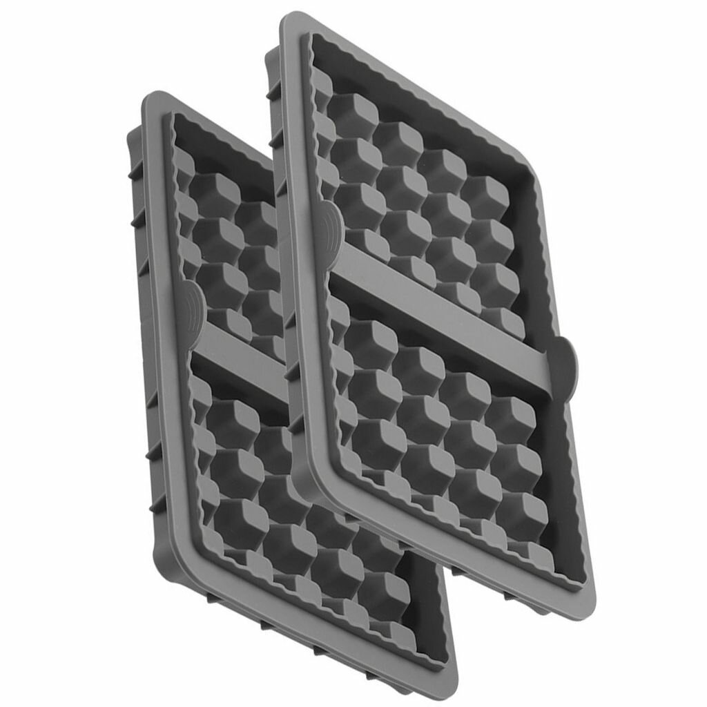 2 штуки квадратные силиконовые формы для вафель, Серый