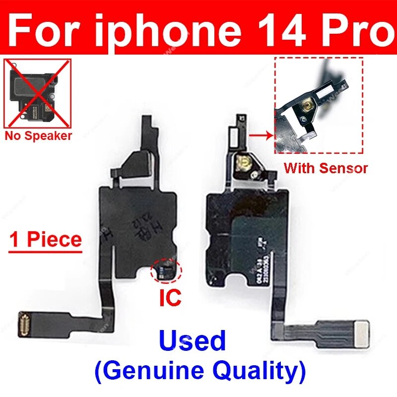 Датчик освещенности лица для iPhone 14 14 Pro Max 14 Plus 14 Мини-датчик приближения 14 Pro-Used