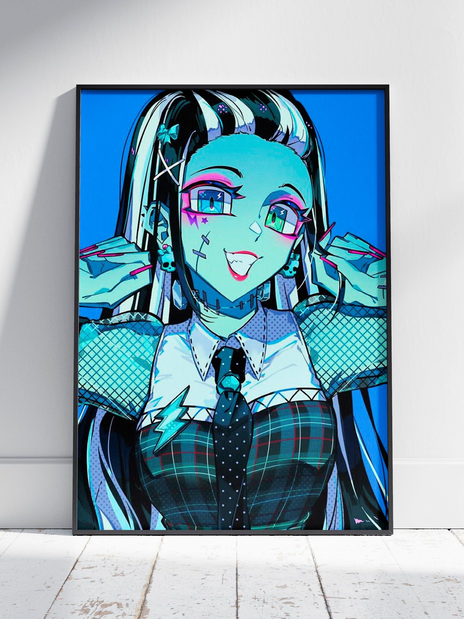 Плакат на стену для интерьера Monster High (Фрэнки Штейн 4) - Постер по куклам и моде формата A4 (21x30 см)