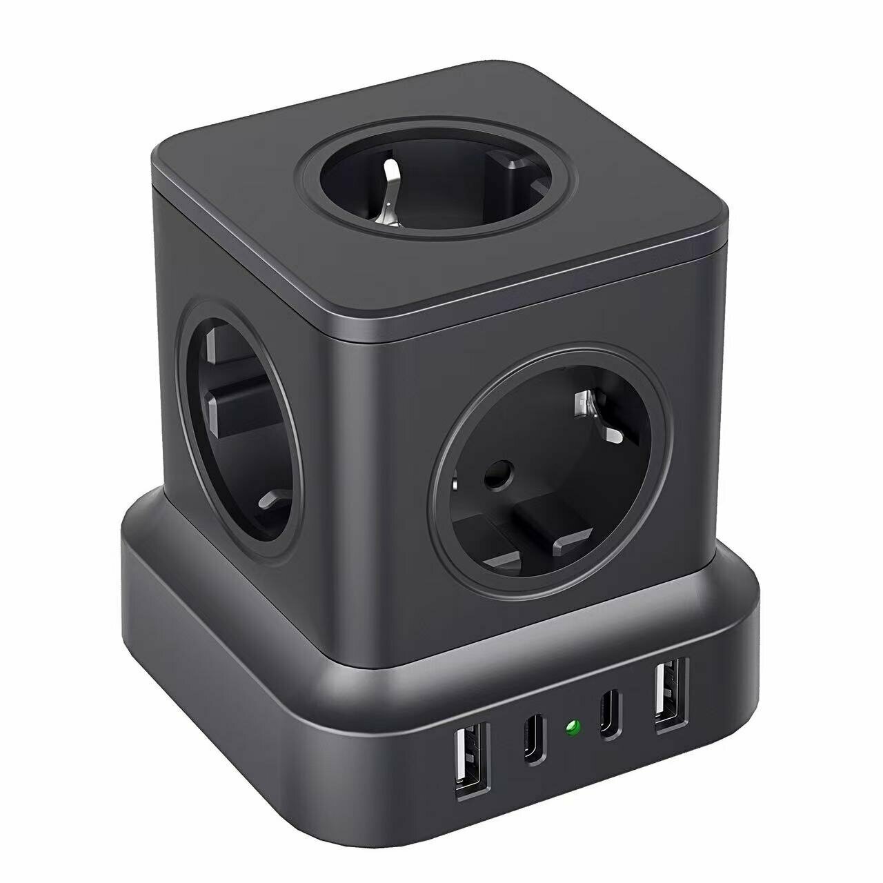 Европейский разъем розетка-куб 2A2C — 1,8 м кабель, многофункциональная, с переключателем, конвертер, разные модели