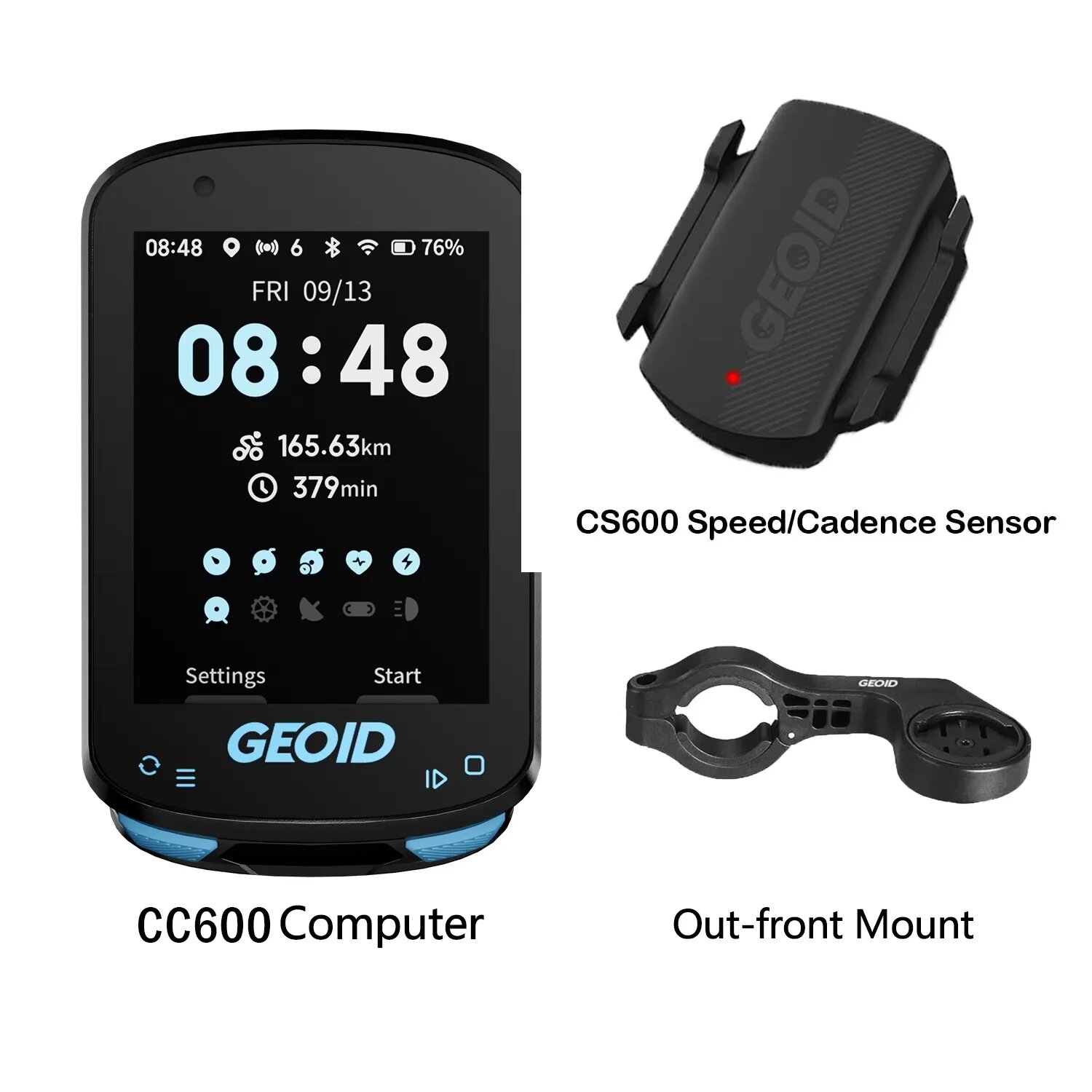 GEOID GPS Велокомпьютер с цветным экраном CC600 with CS600