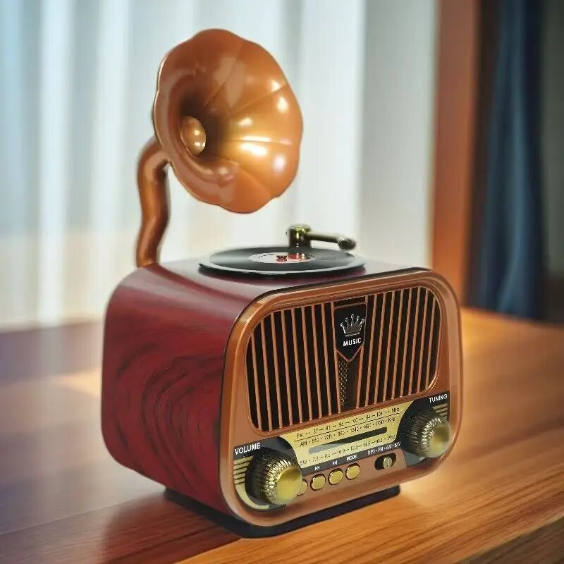 Портативное винтажное полнодиапазонное радио Classic Retro DSP FM AM SW радиоприемник Hifi Bluetooth 5,4 Динамик Музыкальная шкатулка Поддержка TF USB