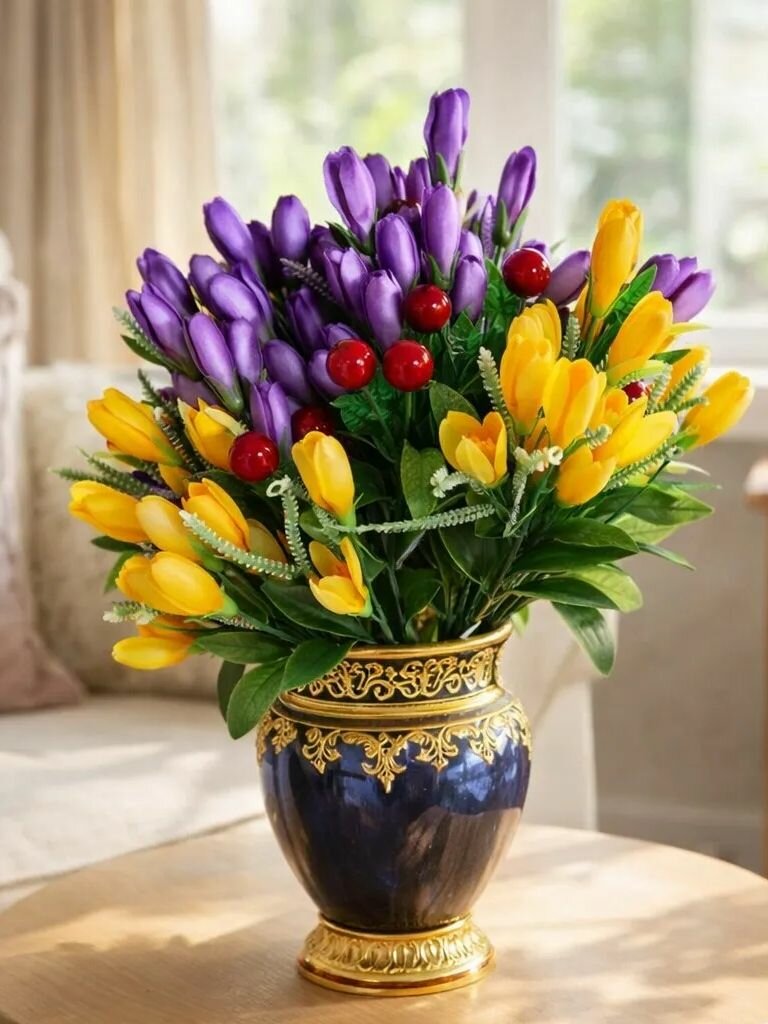 Букет искусственных цветов Крокусы