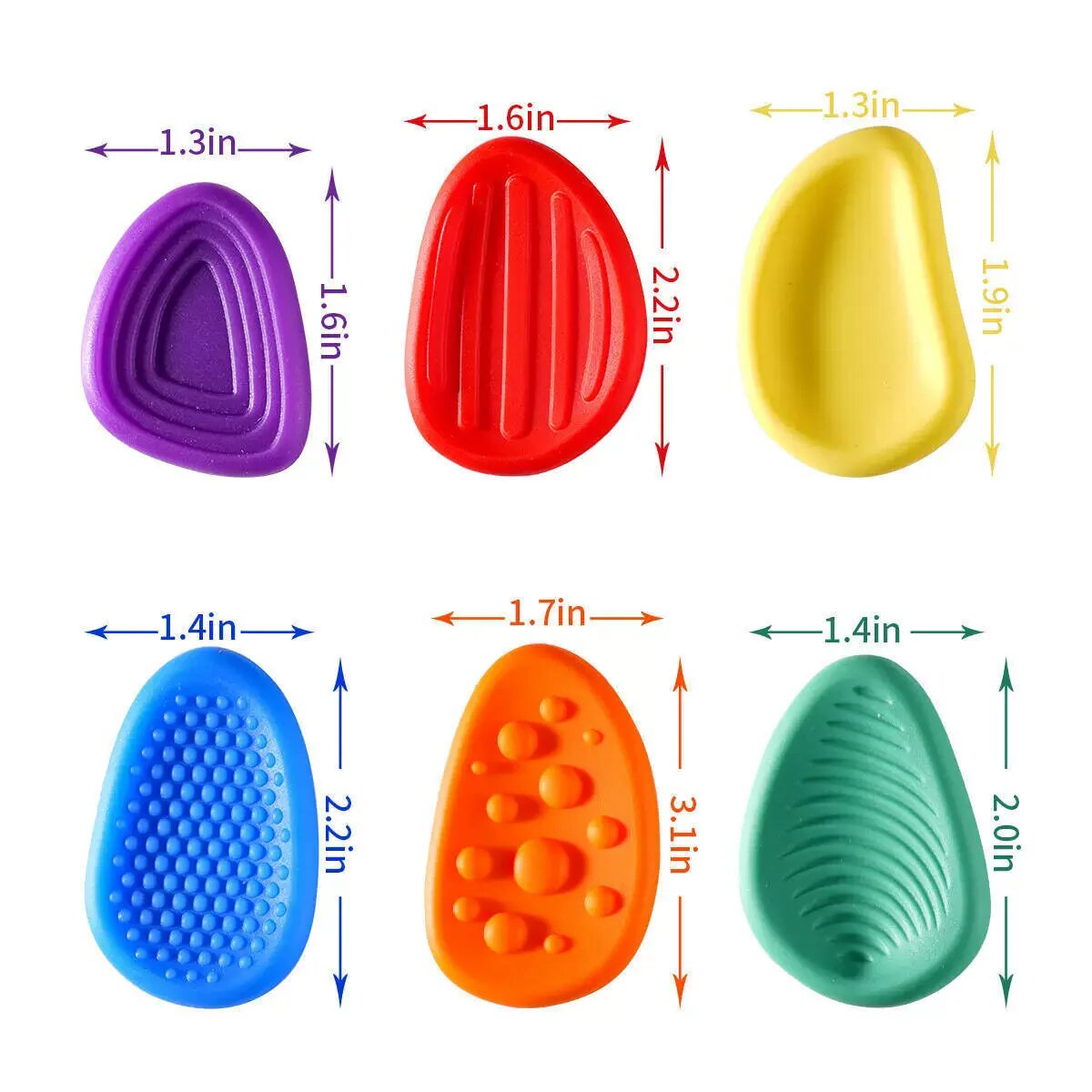 Набор из 6 антистрессовых камней LKCOMO, Цвет: 6pcs opp