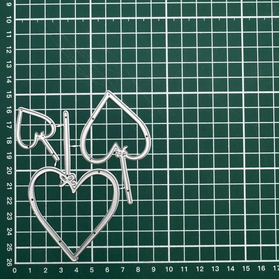 Новое поступление, подвеска в форме сердца, металлические штампы для DIY, скрапбукинг, изготовление карточек, трафареты, тиснение, ремесленное украшение