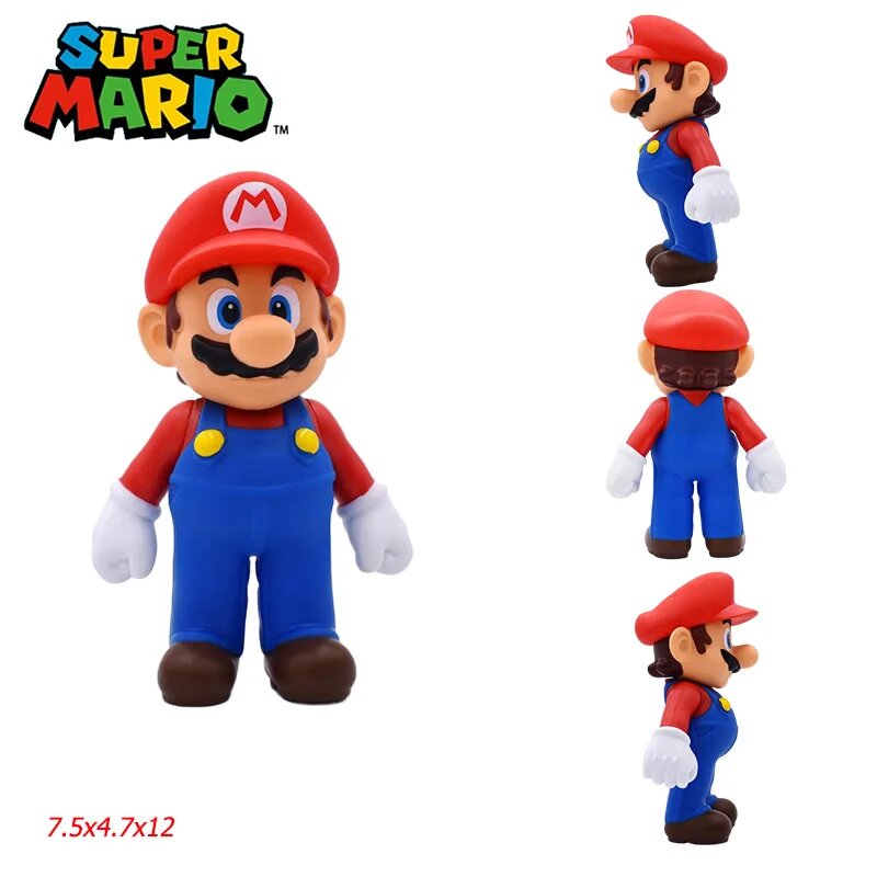 Фигурки Mario Bros, украшение для рабочего стола из ПВХ, Луиджи Марио Cappy, аниме-фигурка, подарок на день рождения для детей, коллекционная игрушка Mobel
