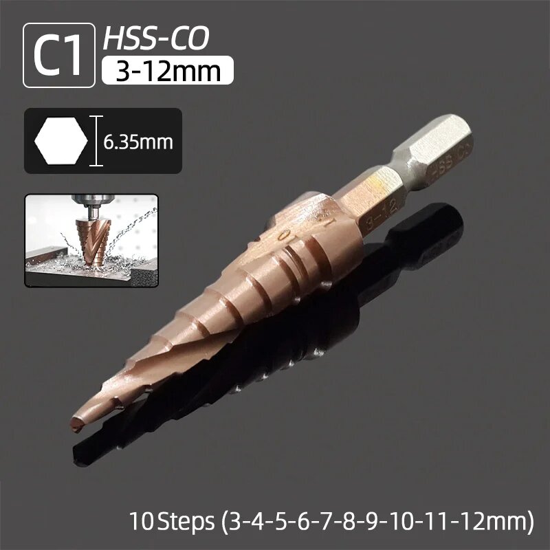 ManPingLu Ступенчатое сверло HSS CO M35