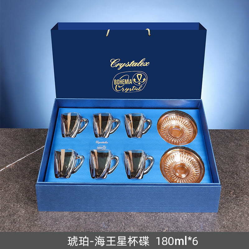 Чешская импортная хрустальная кофейная чашка, высококачественный свадебный подарок, ценный домашний молочный стакан, чайная чашка, подарочный набор