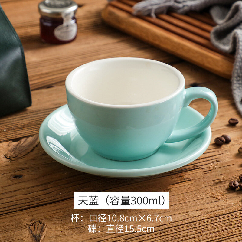 300 мл керамический набор кофейных чашек, чашка для капучино, латте, большая емкость, чашка для латте-арта, соревновательная кружка