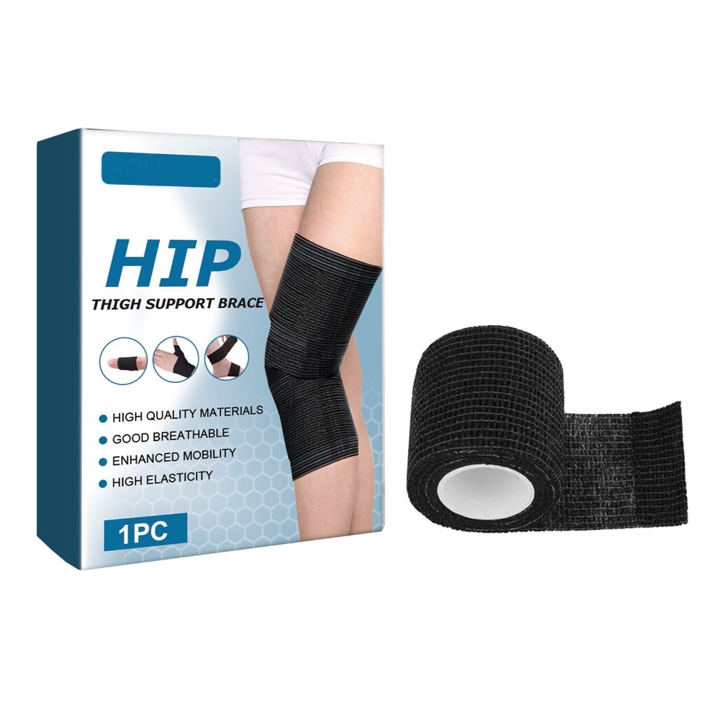 Эластичные бинты, наколенники, клейкие самоклеющиеся для поддержки бедра, бандаж спорта, боли в фитнесе