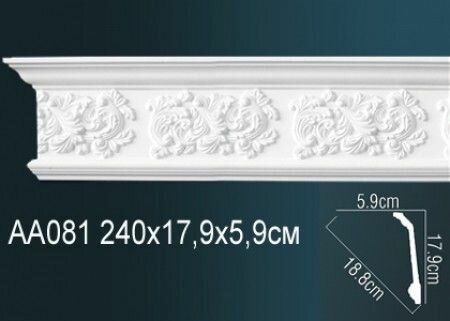 Карниз Потолочный для Ремонта Perfect AA081 Д240xШ5.9xВ17.9 см /Перфект.