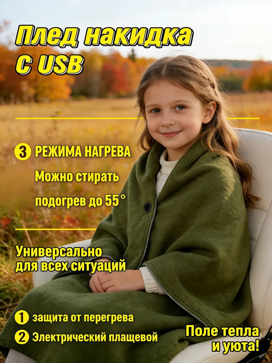 Электроодеяло с подогревом теплый плед