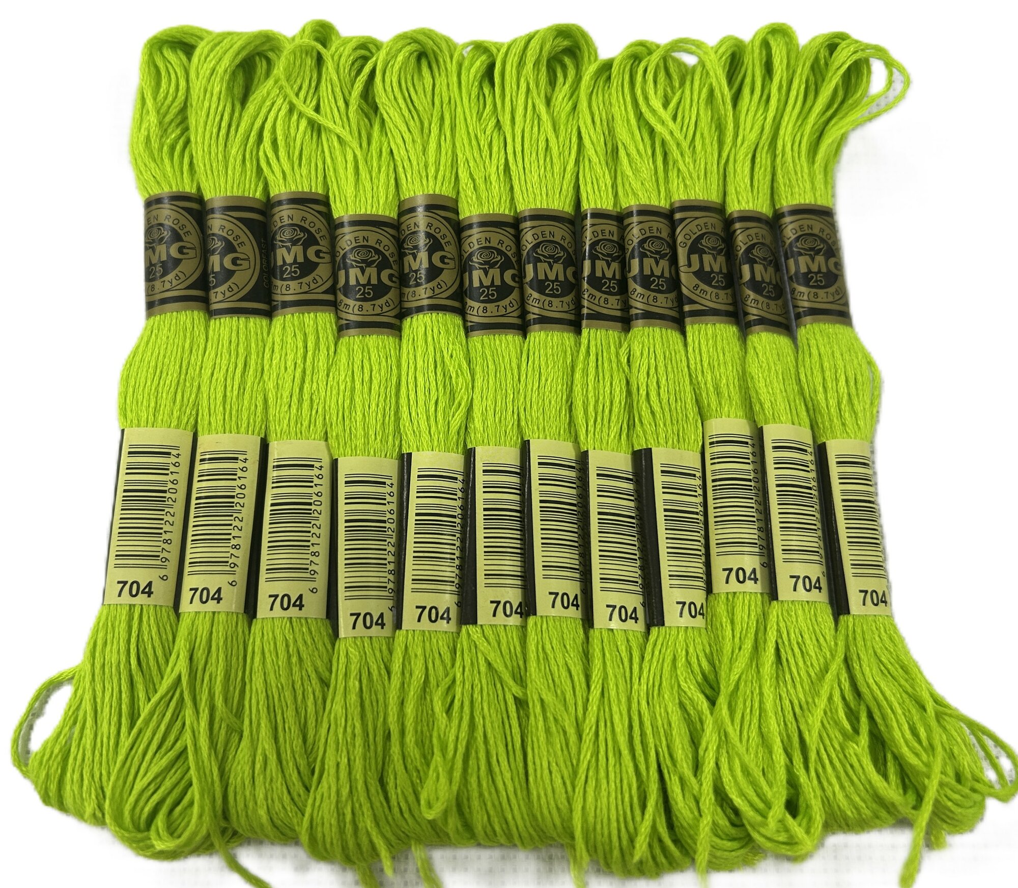 Нитки для вышивания JMC мулине (150-3866) 100% полиэфир 12 штук x 8 м