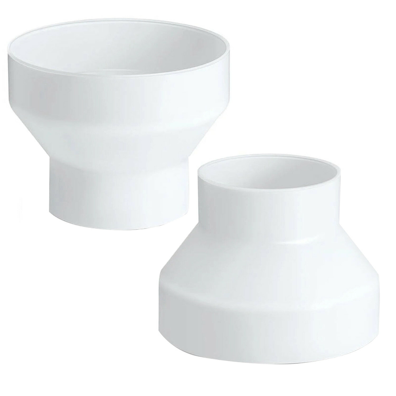 2 шт. Редуктор воздуховода ABS 6 дюймов до 4 дюймов, переходник для вентиляционного канала, вентилятора или сушилки, соединитель трубы, Белый