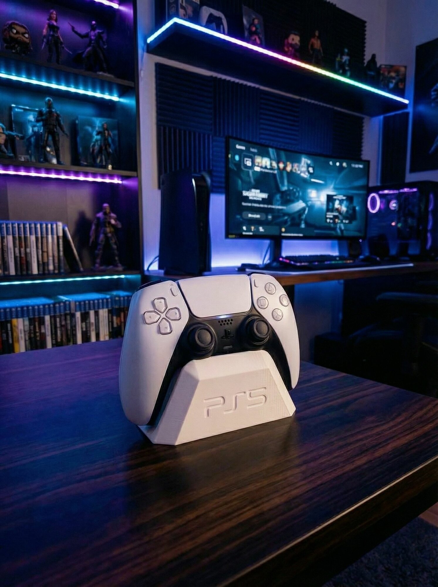 Подставка для геймпада PlayStation 5 держатель контроллера, 3D печать, белый