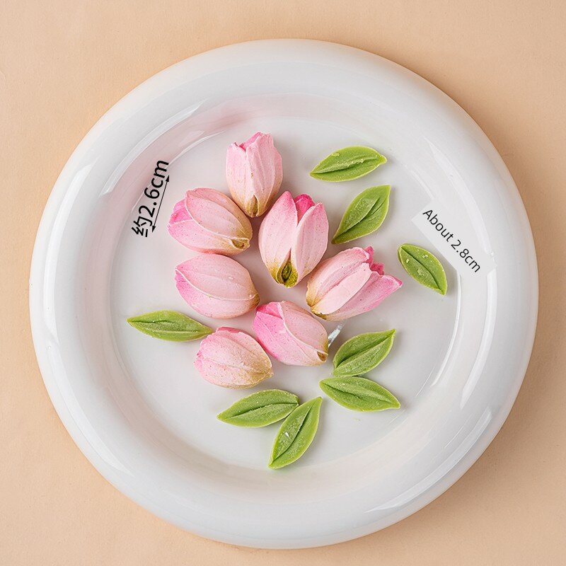 Модная силиконовая форма для выпечки в виде тюльпана, для декора тортов, из фонтанчика или шоколада, в виде лепестков,