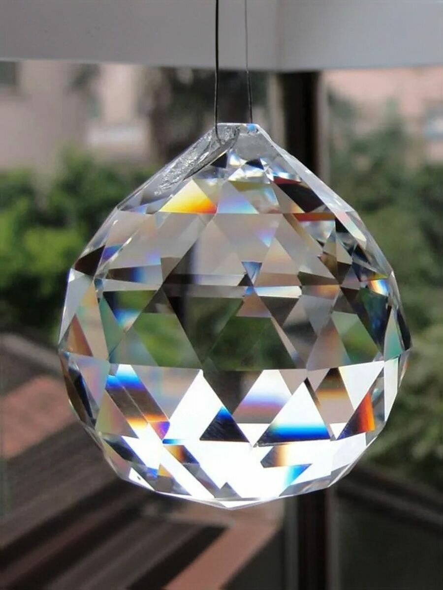 Новый 50мм фэн-шуй подвесной хрустальный шар призмы подвеска Suncatcher