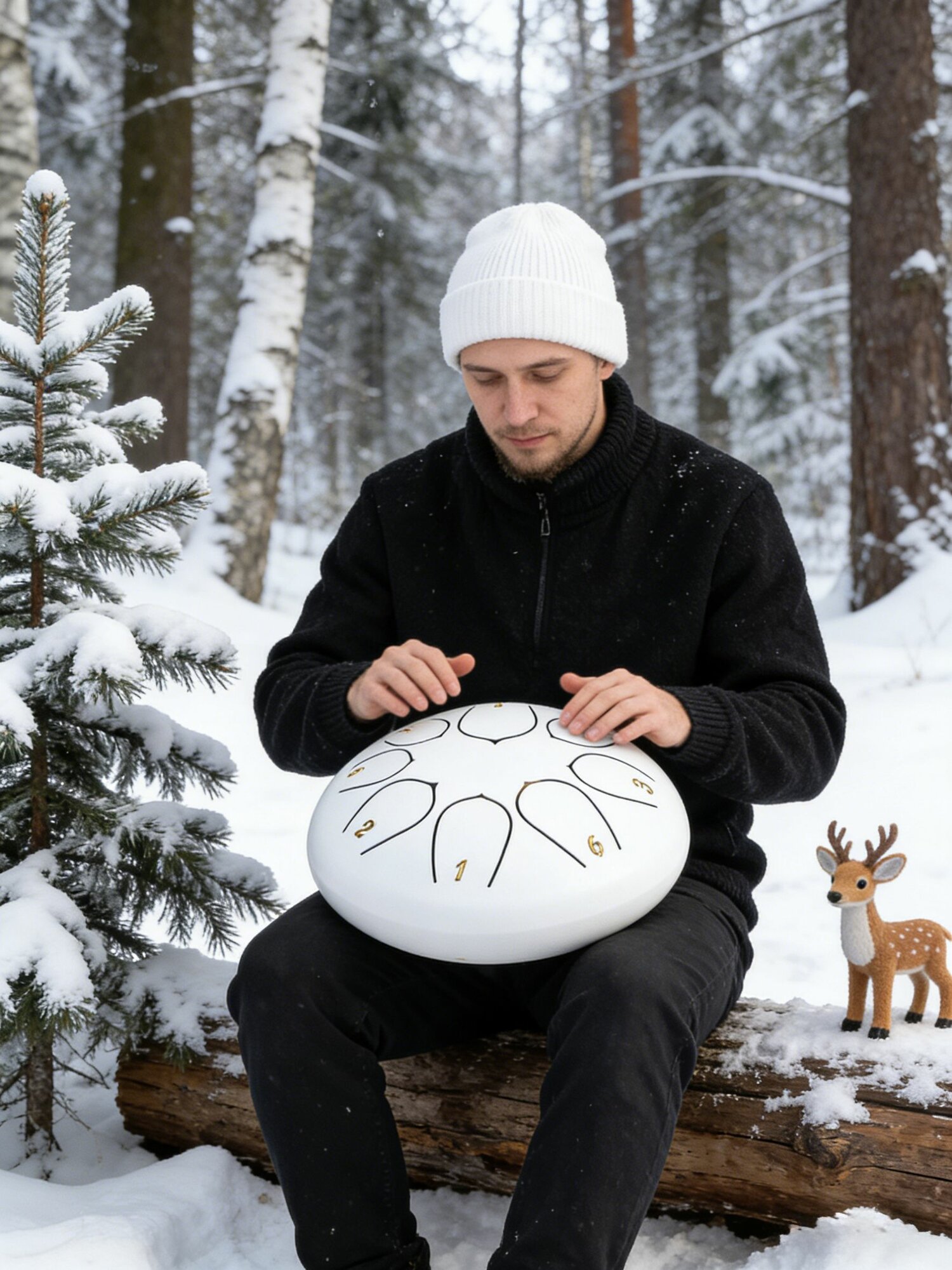 Эфирный барабан/Инструмент для медитации/8-35 см/15 тонов/Народная перкуссия