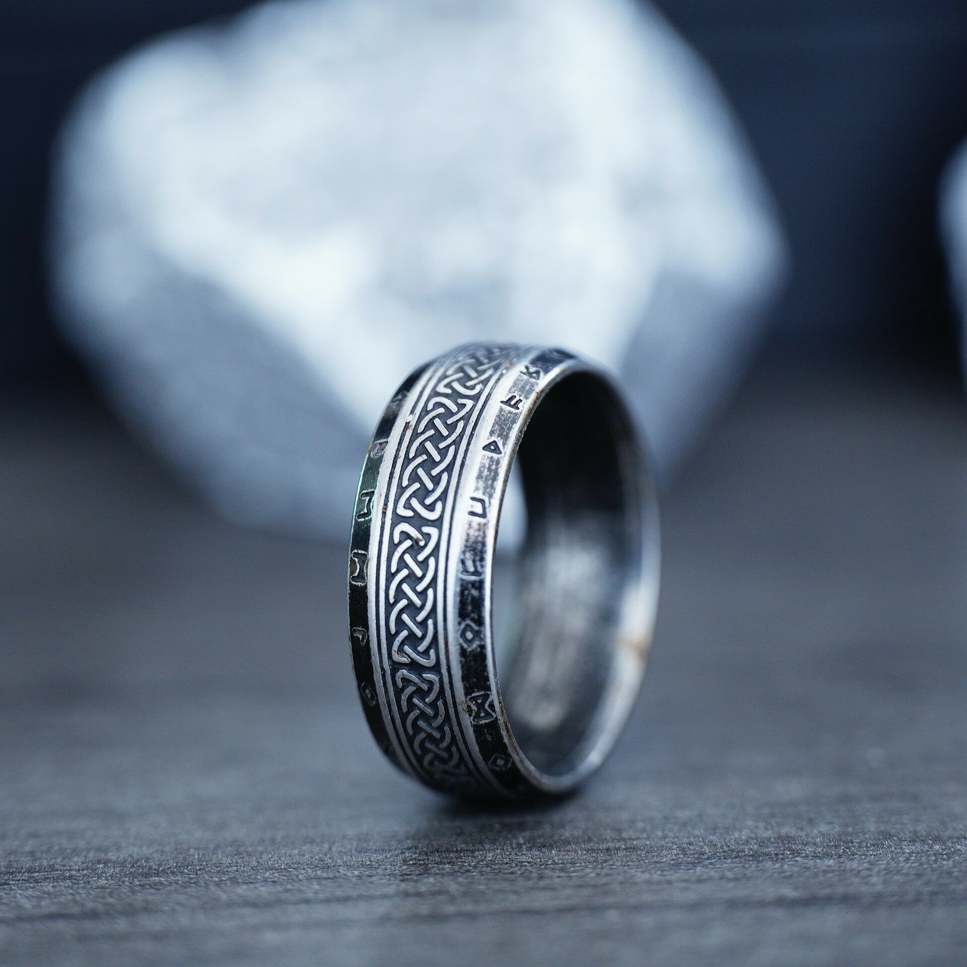 Кольца с рунами викингов из нержавеющей стали, мужские, кельтские, скандинавские, языческие, винтажный стиль, прочные ювелирные изделия