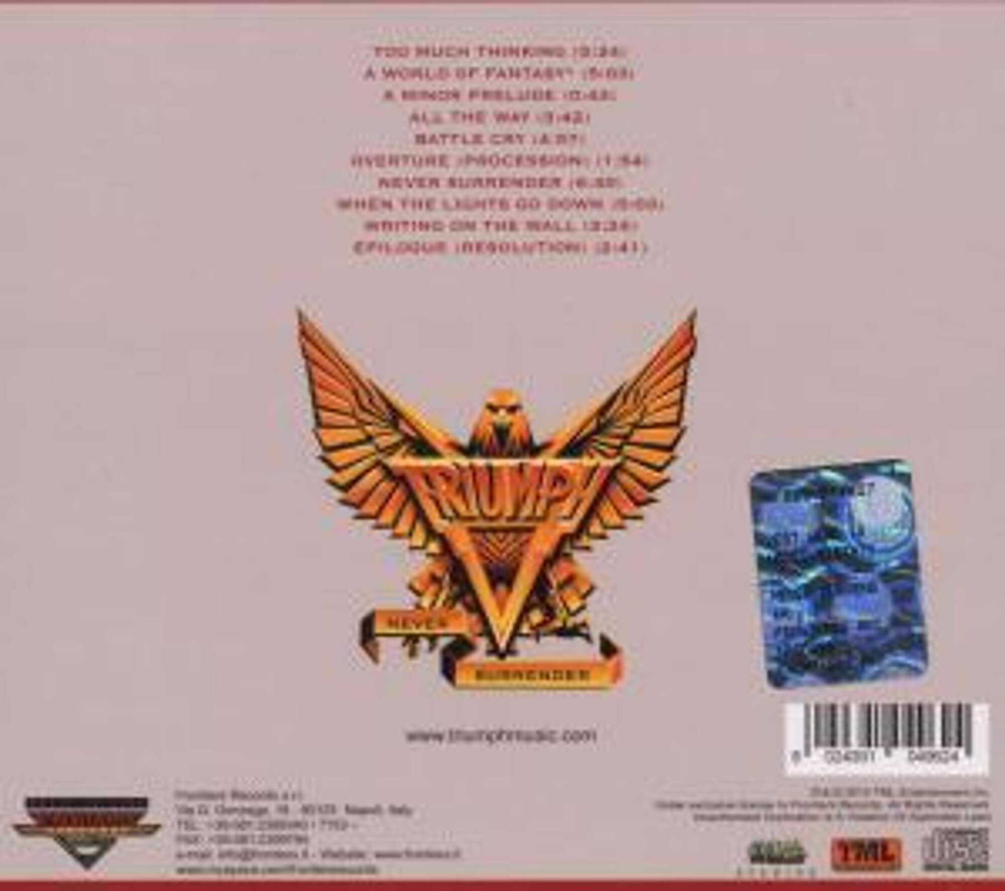Компакт-диск Triumph: Never Surrender (1 CD) — фото 1