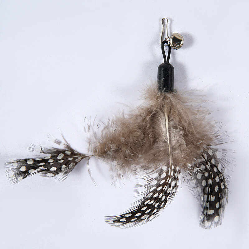 Замена головки для кошачьей удочки с колокольчиком и перьями, игрушка для самостоятельного развлечения кошек, аксессуары для кошачьей удочки, игрушки для домашних животных оптом