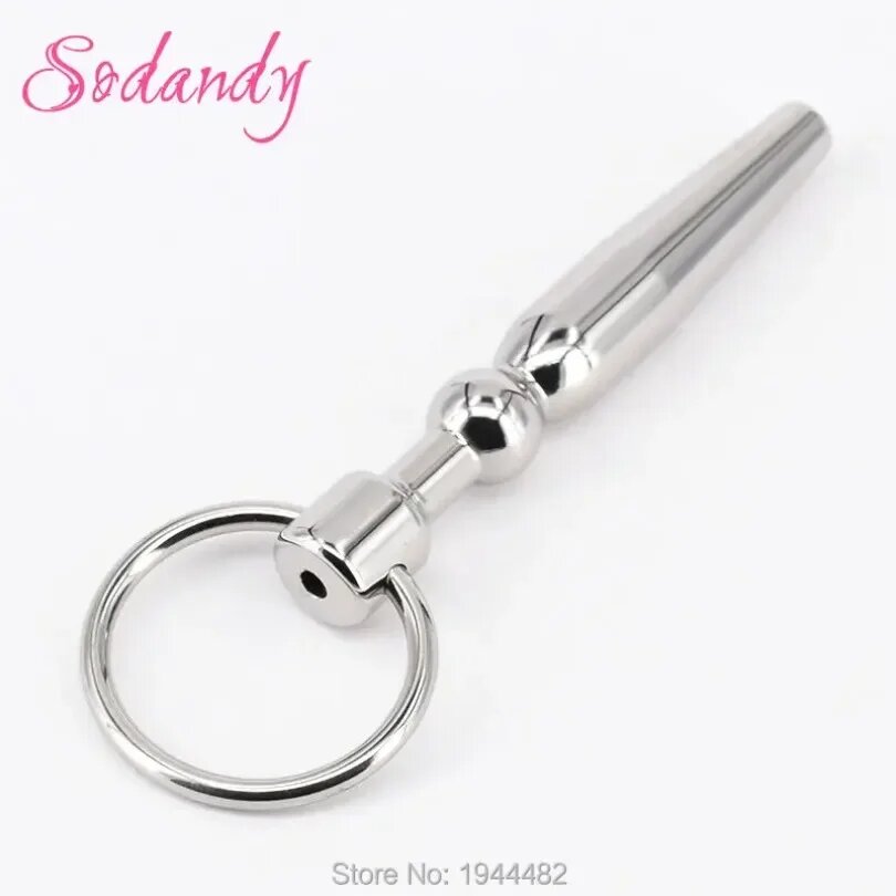 SODANDY уретральные звуки, стальные пробки для пениса, металлическое кольцо для пениса, мужские носилки для уретры, расширитель, катетер, сквозное отверстие, секс-игрушки для мужчин