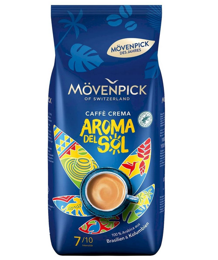 Кофе MOVENPICK des Jahres Aroma del SOL в зернах, натуральный, 1 кг - 1 штука