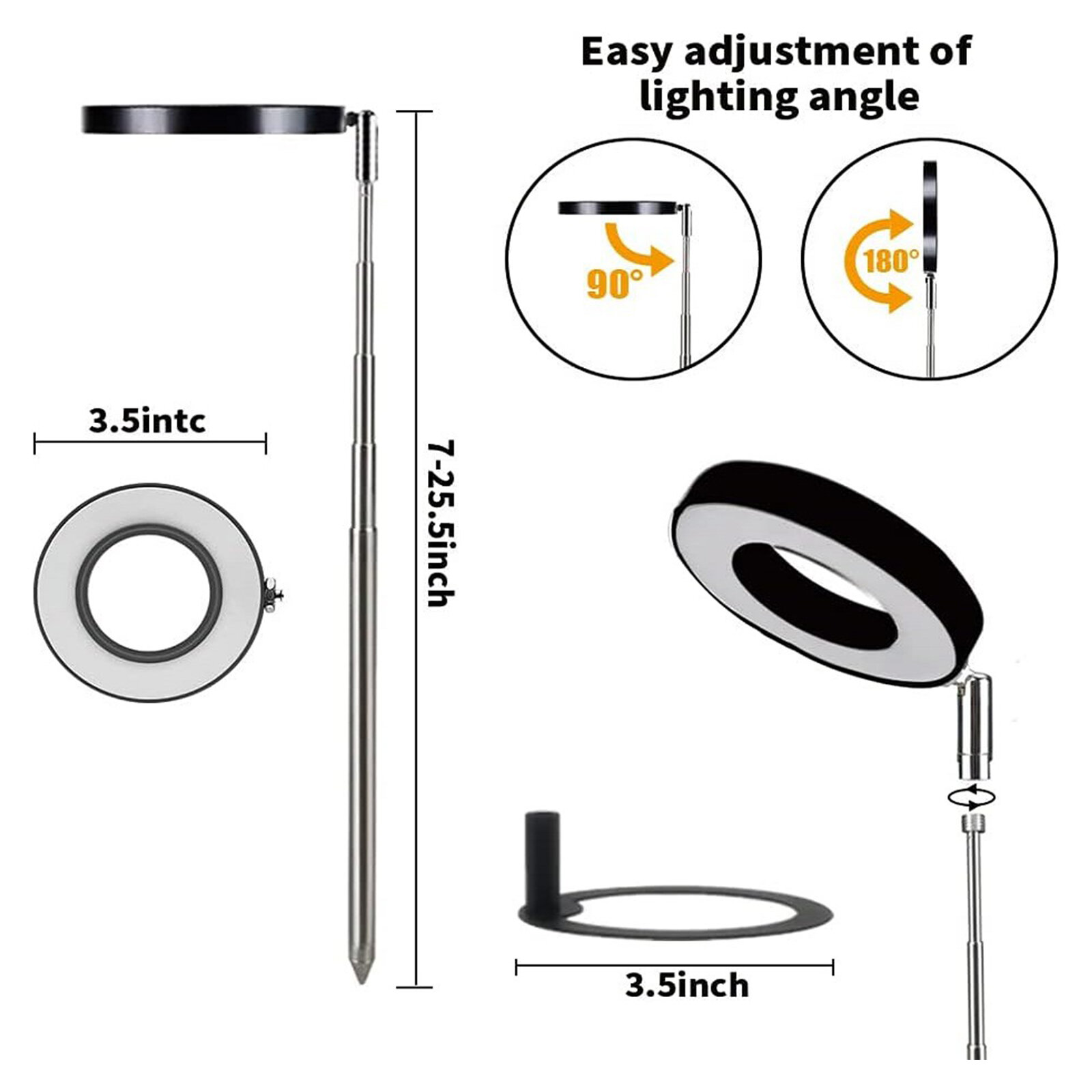 Заземляемый светильник для растений с регулируемой яркостью, имитацией солнечного света полного спектра, заполняющий свет для растений в горшках для суккулентов