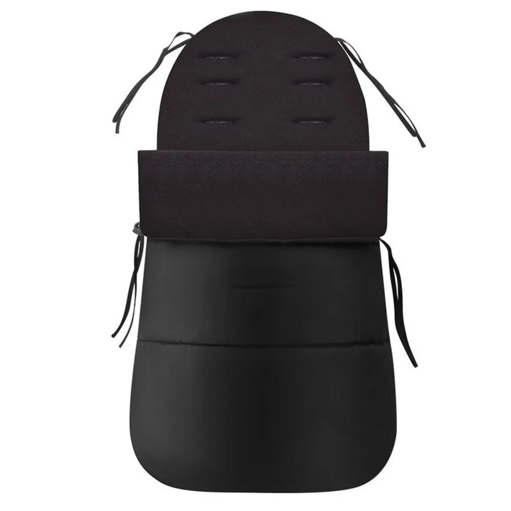 Теплый чехол для ног в коляске, улучшенный спальный мешок с утолщением-улучшенный черный протекающими ножками
