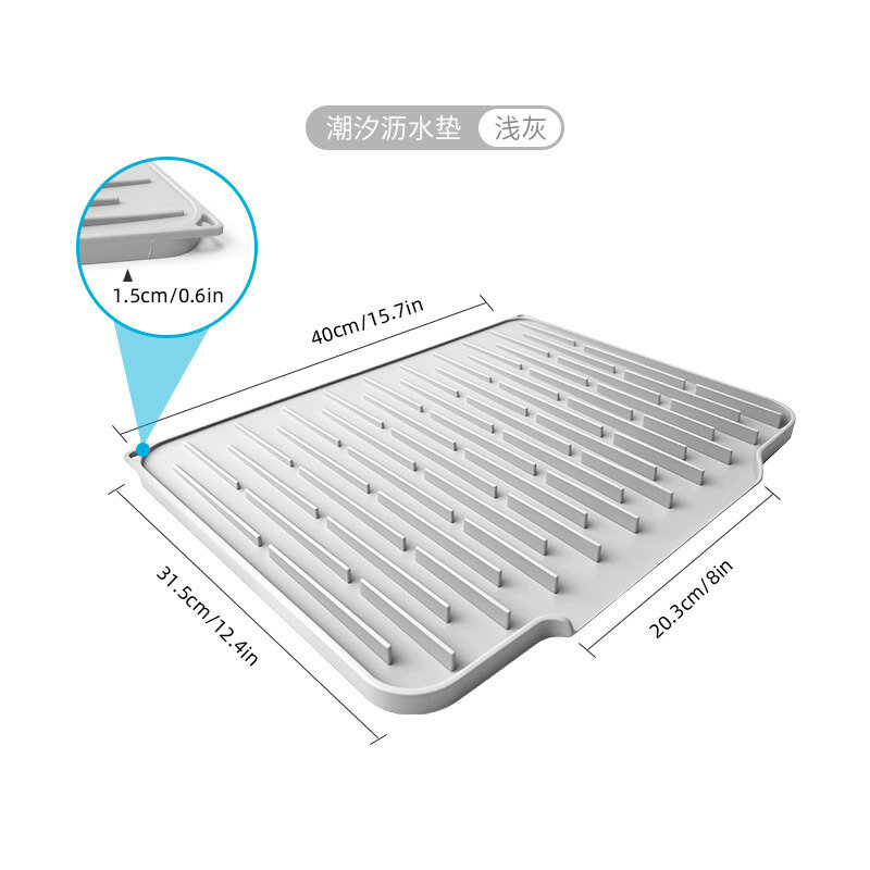 Новый продукт для кухни: силиконовый коврик для хранения, органайзер для посуды, коврик для сушки мисок и тарелок, металлический коврик для хранения