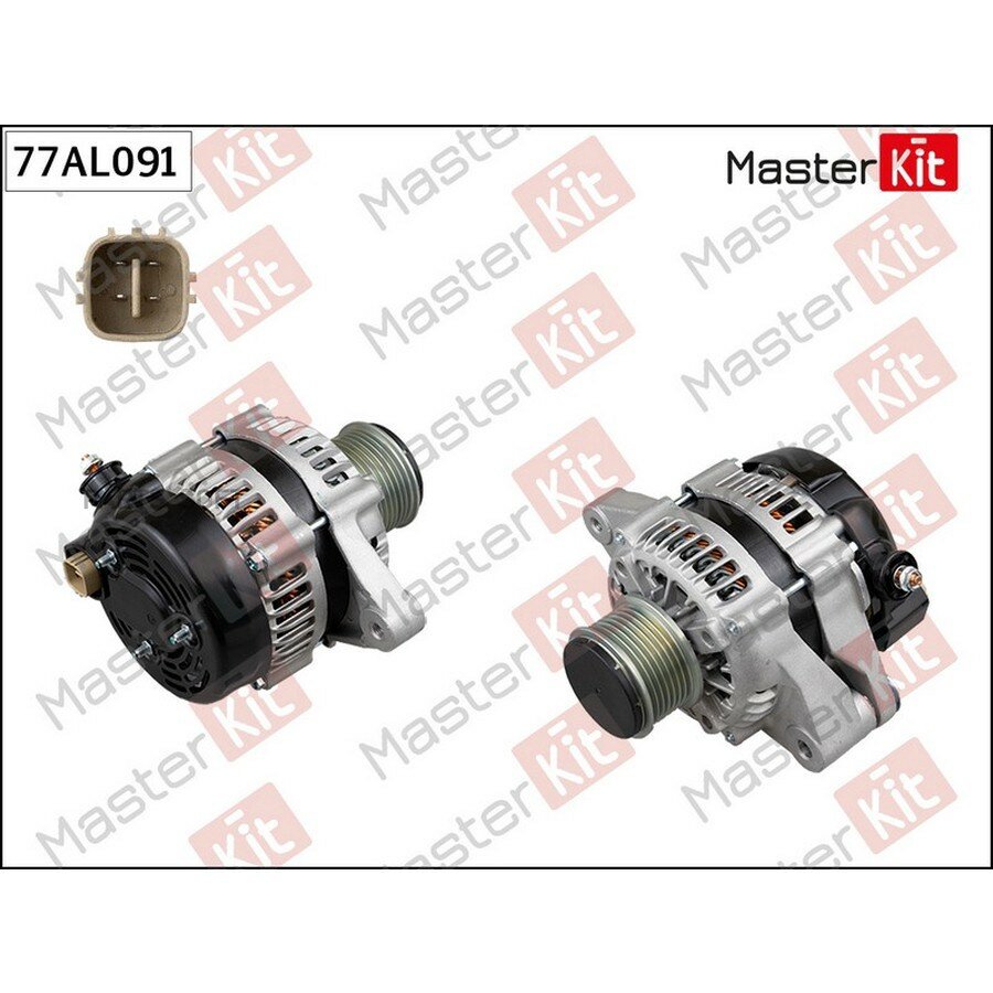 Генератор TOYOTA LAND CRUISER 90/120/HIACE 2.5D/3.0D 85A 00- от официального дистрибьютора, MASTERKIT, артикул 77AL091